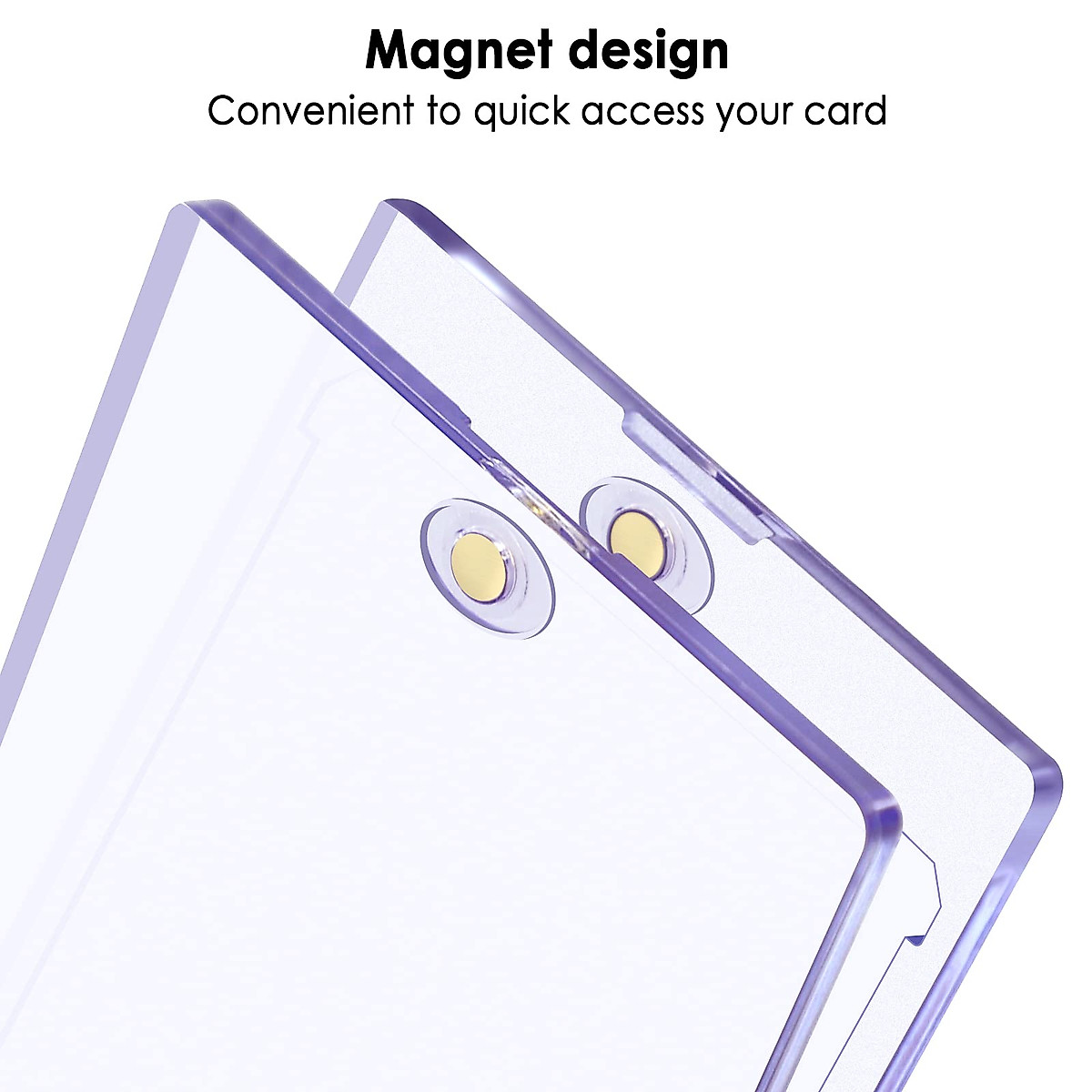 Kitoyz 24 ct Magnetic Card Holder for Trading Cards, 35PT Baseball Card Case Magnet Toploaders Sports Card Protectors with UV Protection Fit for TCG, Game Cards, Football Cards