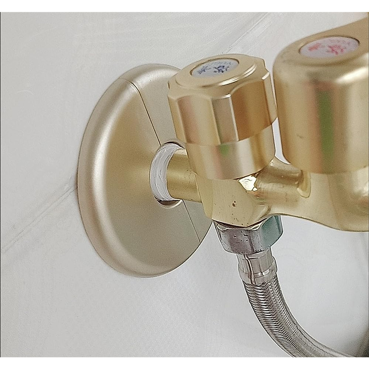 2 Pcs Wall Split Flange Self-Adhesive tape Round Escutcheon Various pipes Plate Cover for Water Pipe Faucet Decoration Accessories (26mm/1.04in)