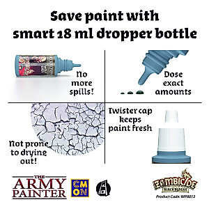 The Army Painter Zombicide Paint Set, 10 Dropper Bottles of Miniature Paint with Free Paintbrush, High-Pigment Zombicide Black Plague Paint Set for Miniatures - Warpaints Zombicide Black Plague Set