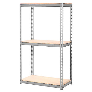 Global Industrial Expandable Starter Rack 72x36x84 3 Level Wood Deck 750 lb. Cap Per Level GRY