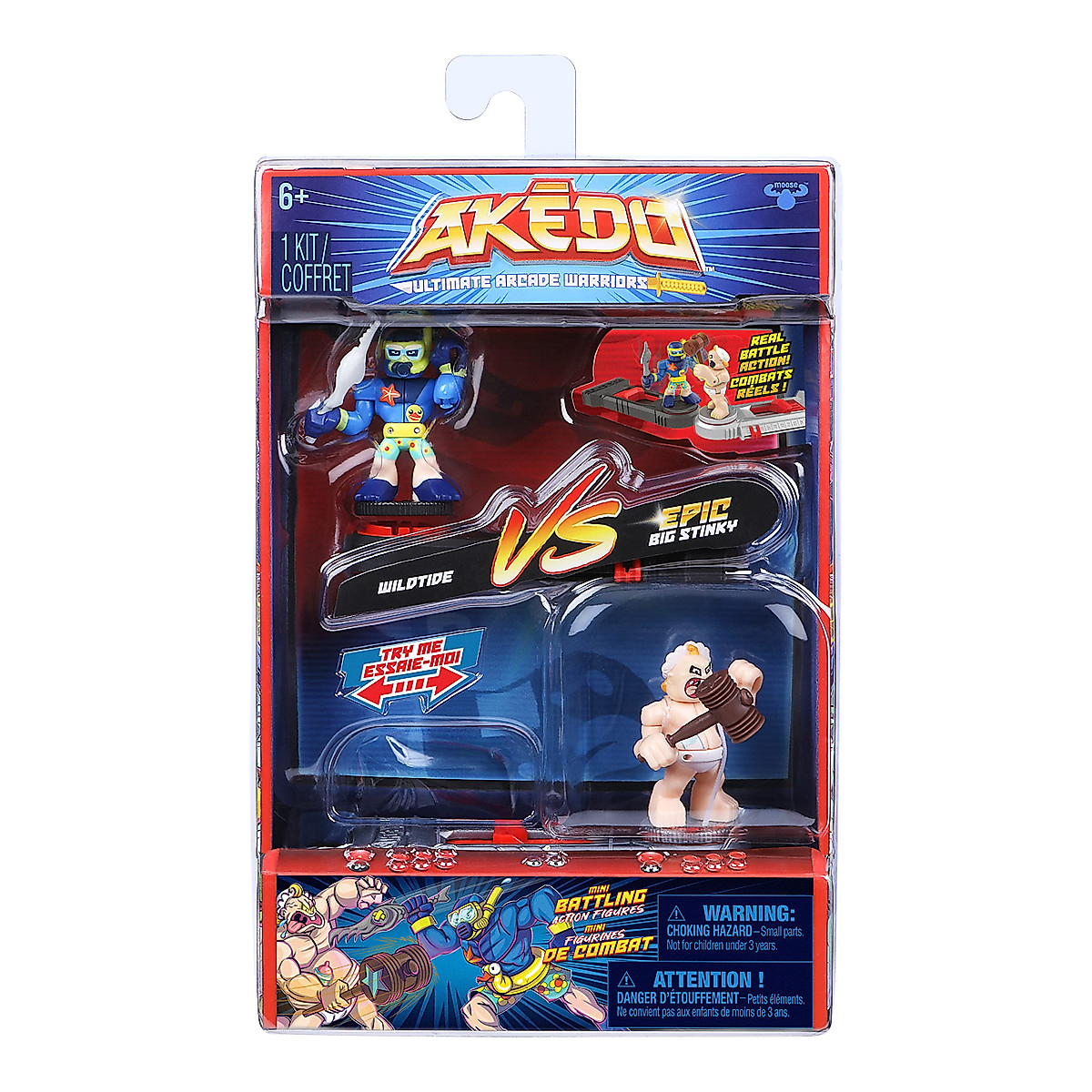 Akedo Ultimate Arcade Warriors Versus Pack - Wildtide Vs Big Stinky