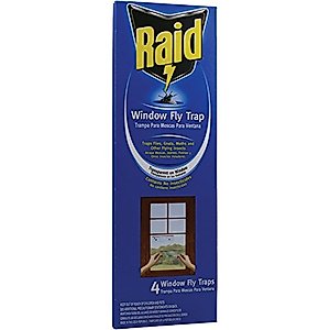Raid Window Fly Traps, 4 Traps