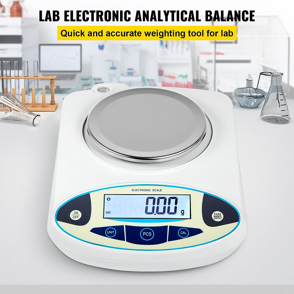 VEVOR Lab Scale Analytical Balance, 3000g x 0.01g Accuracy High Precision Lab Scale 13 Units Conversion Scientific Digital Laboratory Balance Scale for Lab, Jewelry, Industrial, Business(3000g, 0.01g)