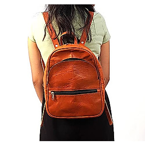 Rassy&Massy 11 Inch Leather Backpack Purse for Women Fashion Designer Casual Day Out, Travel Ladies Shoulder Bags-Gift for Her