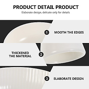 Yardwe Ceramic Footed Bowl Decorative Fruit Holder Dessert Display Stand for Kitchen Counter Centerpiece Table (4.7 Inches in Diameter, White)