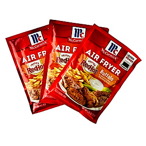 Air Fryer Seasoning Mix Bundle with 3 of McCormick's Buffalo Air Fryer Seasoning Mixes & 1 Bag for Leftovers. Delivers the Irresistible Flavor of Franks Red Hot on Chicken or French Fries!