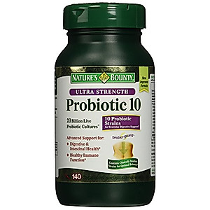 Nature's Bounty Ultra Strength Probiotic 10 140 Capsules - New Improved Formula