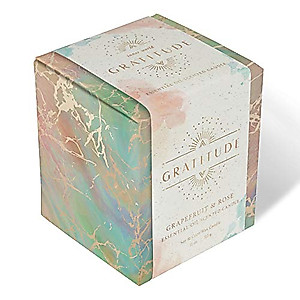 Aromatherapy Scented Candle, Gratitude, 11 oz - Grapefruit & Rose - Essential Oil Soy Wax Candle Gift for Home - Inner World Series