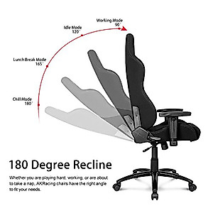 AKRacing Core Series EX Gaming Chair, adjustable, Metal, Black