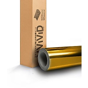 VViViD Gold Mirror Chrome Vinyl Car Wrap Self-Adhesive Film Decal (1ft x 5ft)