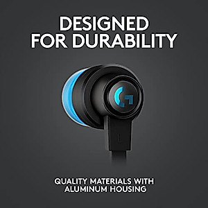 Logitech G333 Gaming Earphones with Dual Audio Drivers, in-line mic and Volume Control, Compatible with PC/PS/Xbox/Nintendo/Mobile with 3.5mm Aux or USB-C Port - Black