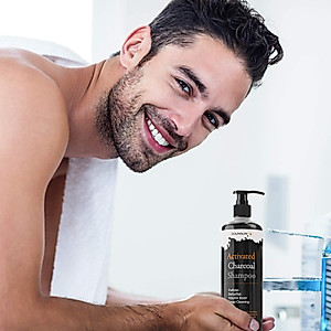 DOUNGURI Sulfate Free Activated Charcoal Hair Shampoo and Conditioner for Clarifying, Detoxification and Volumizing 16oz – Organic Ingredients: Argan (Moroccan), Avocado (Shampoo and Conditioner)