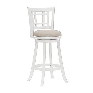 Hillsdale Fairfox Swivel Bar Stool, Barstool, White