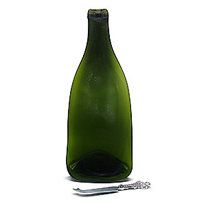 Vinotemp Wine Bottle Cheese Board and Knife - EP-CHWBT01,Silver