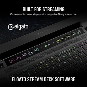 Corsair Voyager a1600 Gaming Laptop (AMD Ryzen R7 6800HS, AMD Radeon RX 6800M, 16GB DDR5, 16" 2560x1600 240Hz IPS Screen, Cherry MX Ultra-Low Profile Keyswitches, Windows 11 Home Advanced) Black