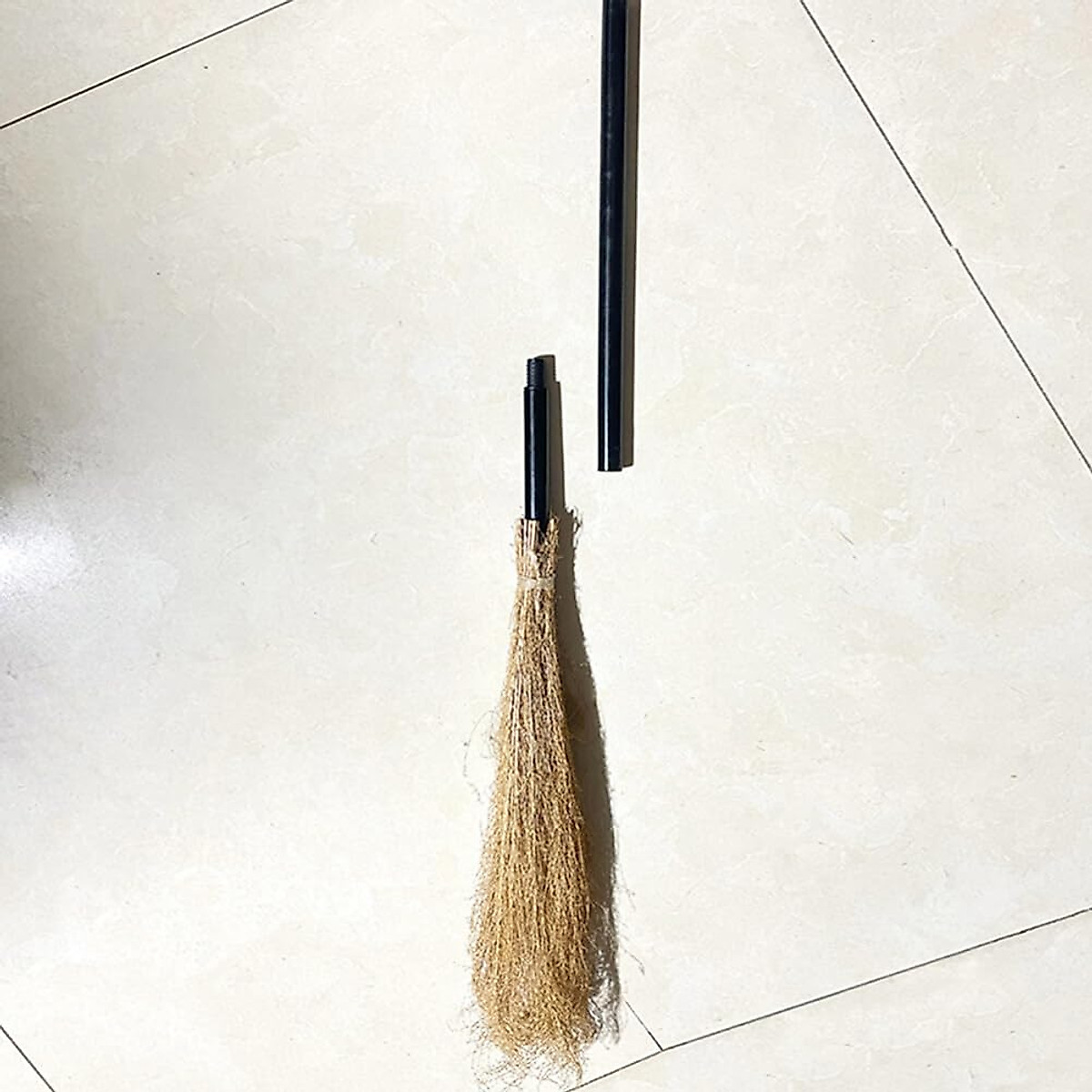 NUOBESTY Masquerade Witch Broom Wizard Broomstick Broom Prop Home Accessories Decor Toy Witch Broom Halloween Cosplay Accessories Broom Ornament Decor for Home Dreses Wooden Household