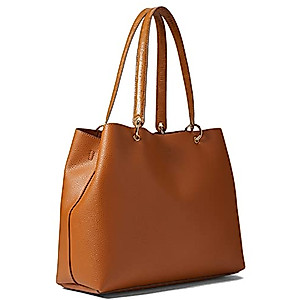 Anne Klein Lock Tote, Saddle/Saddle