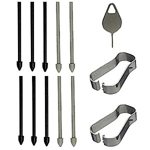 2 Packs Tips/Nibs Replacement with Removal Tweezer for Samsung Galaxy Tab S7/S7 Plus Touch Pen S Pen Stylus Pen(Tab S7/S7 Plus Tips-Black)