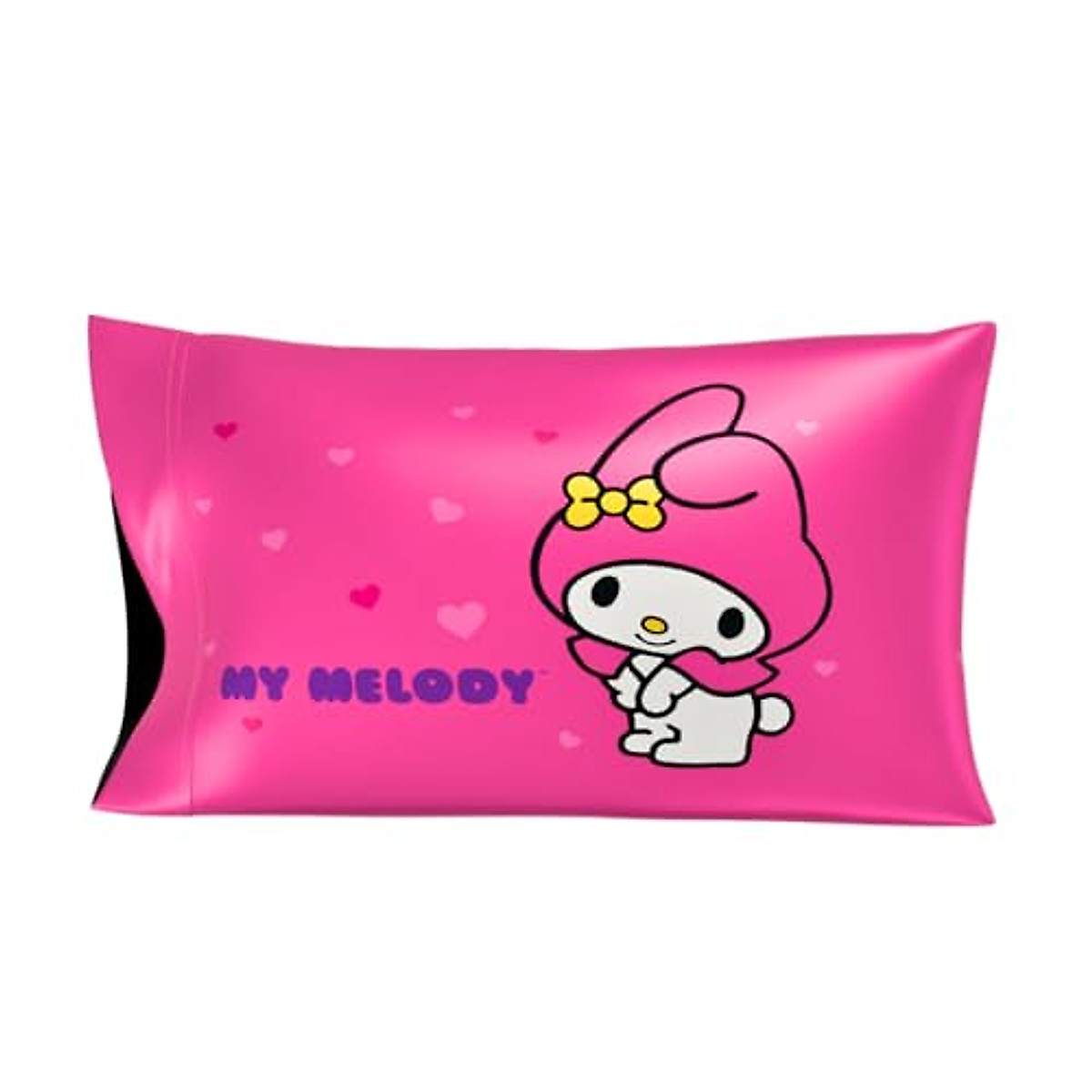 Franco Collectibles Hello Kitty & Friends My Melody & Kuromi Beauty Silky Satin Standard Reversible Pillowcase Cover 20x30 for Hair and Skin, (Officially Licensed Product)