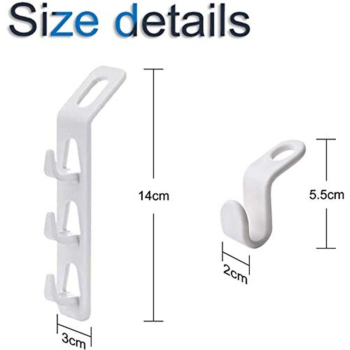 Clothes Hanger Connector Hooks， Multi-Layer Clothes Hanger Connector Hooks, Plastic Multi-Level Cascading Hanger Hooks for Huggable Hangers, Heavy Duty Space Saving for Closet Organizer（16+6pacs）