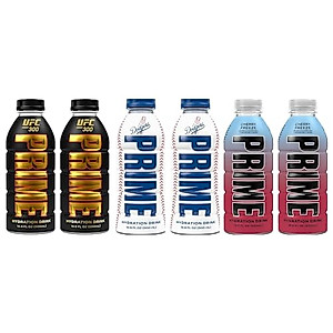 Prime Dodgers Pack of 12 Limited Edition | Sports Drinks | Electrolyte Enhanced for Ultimate Hydration | 250mg BCAAs | B Vitamins | Antioxidants | 2g Of Sugar | 16.9 Fluid Ounce