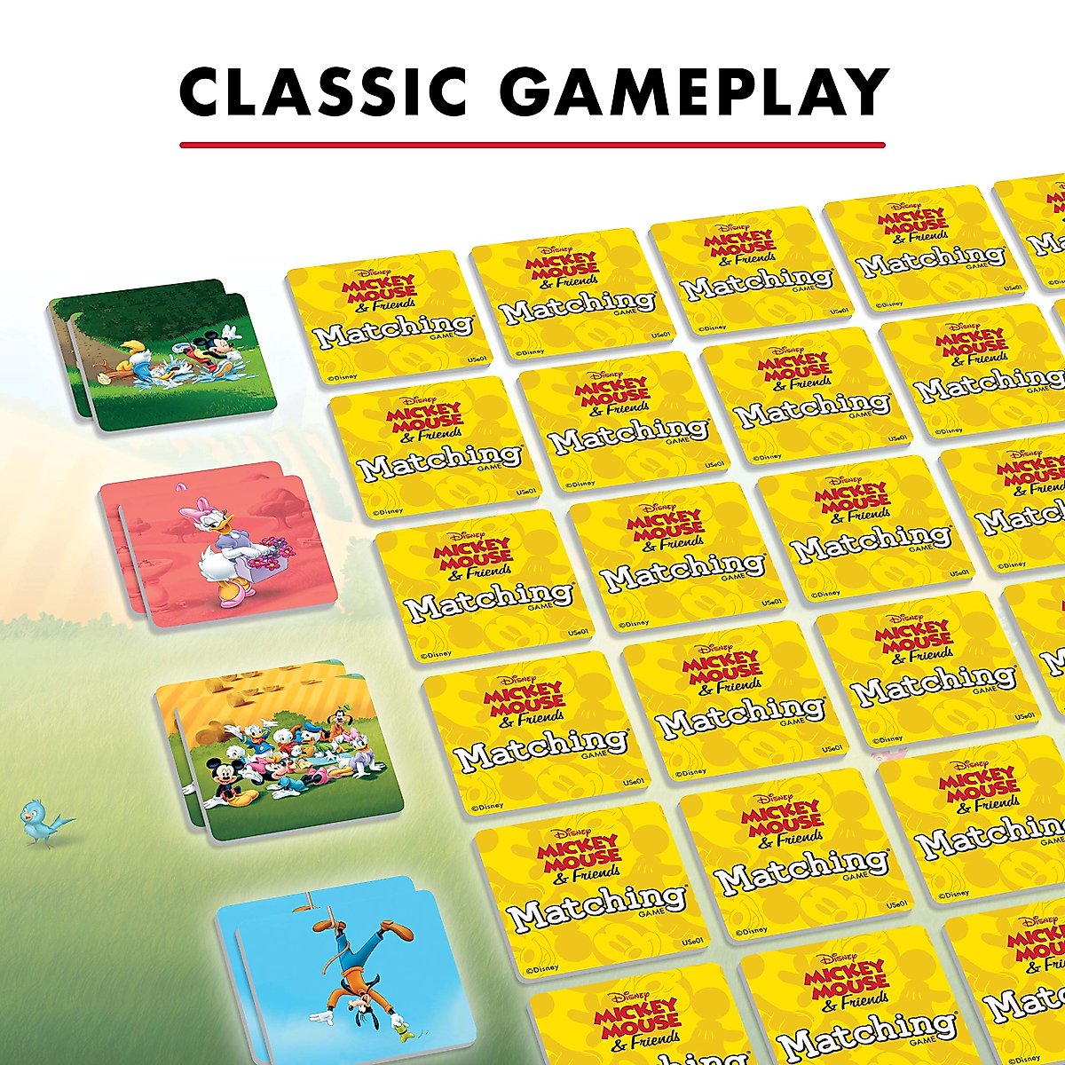 Wonder Forge Mickey Mouse Matching Game - Engaging Board Game for Kids Age 3-5 | Enhances Focus and Memory | Features Favourite Disney Characters | Ideal for Family Fun Time
