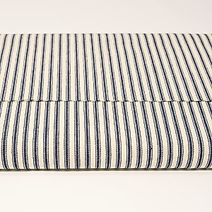Roc-Lon 44/45" 100% Cotton Woven Ticking, Cut by Yard, Stripe Navy