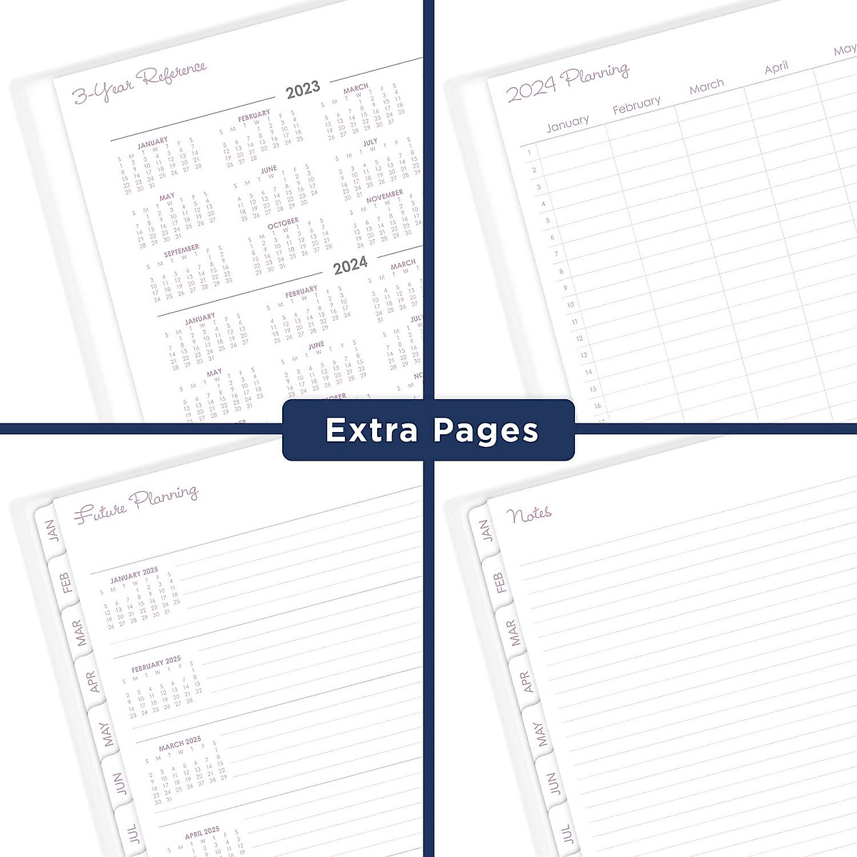 Cambridge 2024 Weekly & Monthly Planner, 8-1/2" x 11", Large, Mina (1134-905-24)