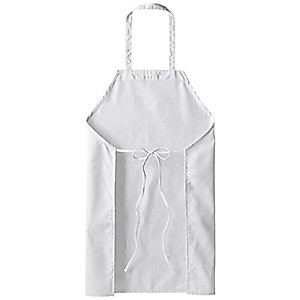 Chef Designs Men's Standard Bib Apron, One Size Fits All, White