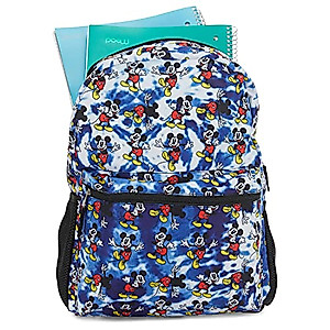 Mickey Mouse Allover Bookbag Backpack - Mickey Mouse Allover School Bag - Backpack for Boys, Girls, Kids, Adults (Blue)