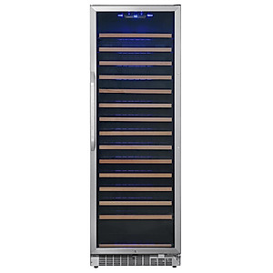 EdgeStar CWR1662SZ 24 Inch Wide 151 Bottle Capacity Free Standing Single Zone Wine Cooler with Even Cooling Technology