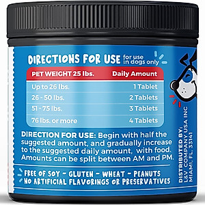 PET LOL Turmeric Curcumin for Dogs + Palmitoylethanolamide Micronized Pea 99%: 6-in-1 Hip & Joint Health with Glucosamine, Chondroitin, MSM & Hyaluronic Acid - Pet Antioxidant & Anti-Inflammatory