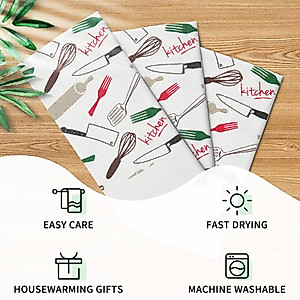 Firstall Kitchen Dish Towels Sets of 3, Home Pantry Decorative Coffee Tea Towels for New Home, Cute Dish Towels for Drying Dishes 15 x 25 Inch