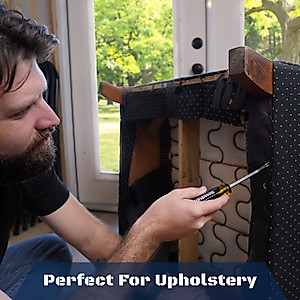 Upholstery Staple Remover | Tack Lifter Tool With Double Pronged Head For Pulling Nails, Staples, and Tacks.