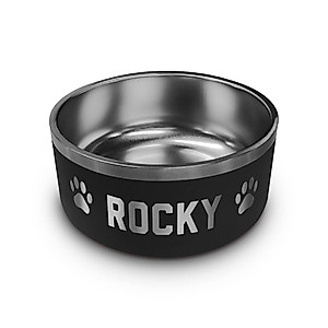 Personalized Dog Bowl - Custom Stainless Steel Dog Bowls Non Slip 16 oz., 32 oz. or 64 oz. - Dishwasher Safe - Personalized Dog Bowls with Name - Insulated Stainless Steel Dog Bowls