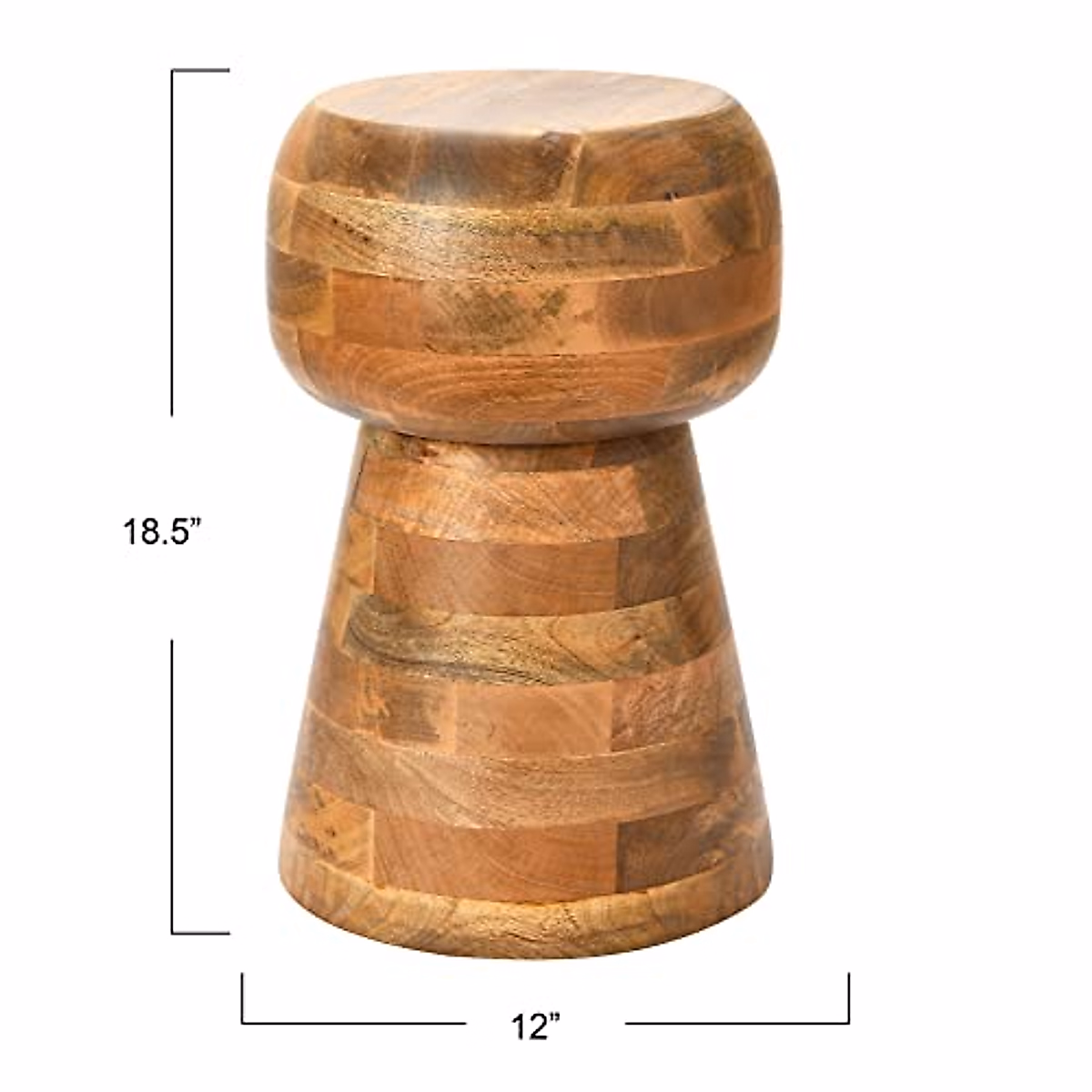 Main + Mesa Cuvee Wood Stool or End Table, Natural