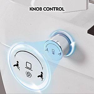 12 Inch Rough In Size Smart Toilet with Bidet Built in, Soft close Elongated Seat, Heated Seat, Foot Sensor Flush, Water-Saving Powerful Flush, Washing Nozzle, Night Light,Tankless Toilet