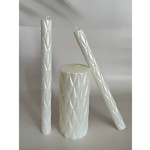 Magik Life Unity Candle Set for Wedding - Wedding Unity Set for Reception and Ceremony - Candle Sets - 6 Inch Pillar and 2 * 10 Inch Tapers