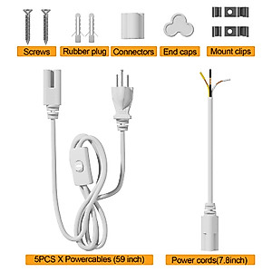 ONLYLUX 8ft LED Shop Light - 90W 12000lm 5000K, 8 Foot Led Shop Light Fixture, V Shape Bulbs for Garage, 8 ft Led Lights, Plug and Play (10 Pack)