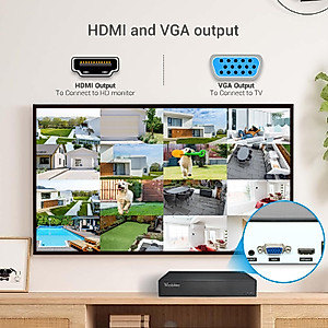 Westshine 4K NVR 16-Channel Surveillance Network Video Recorder, 16CH 4K/5MP/4MP/3MP/1080P NVR for Home Security CCTV System, Supports up to 16 x 4K IP Cameras, P2P Remote View(Hard Disk Not Included)