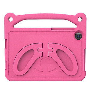 Alcatel Joy Tab 2 8 inch 2020 Kids Case(Model 9032Z) - SHREBORN Shockproof Handle Friendly with Stand for Metroby t-Mobile 8" 2020 Tablet(Pink)