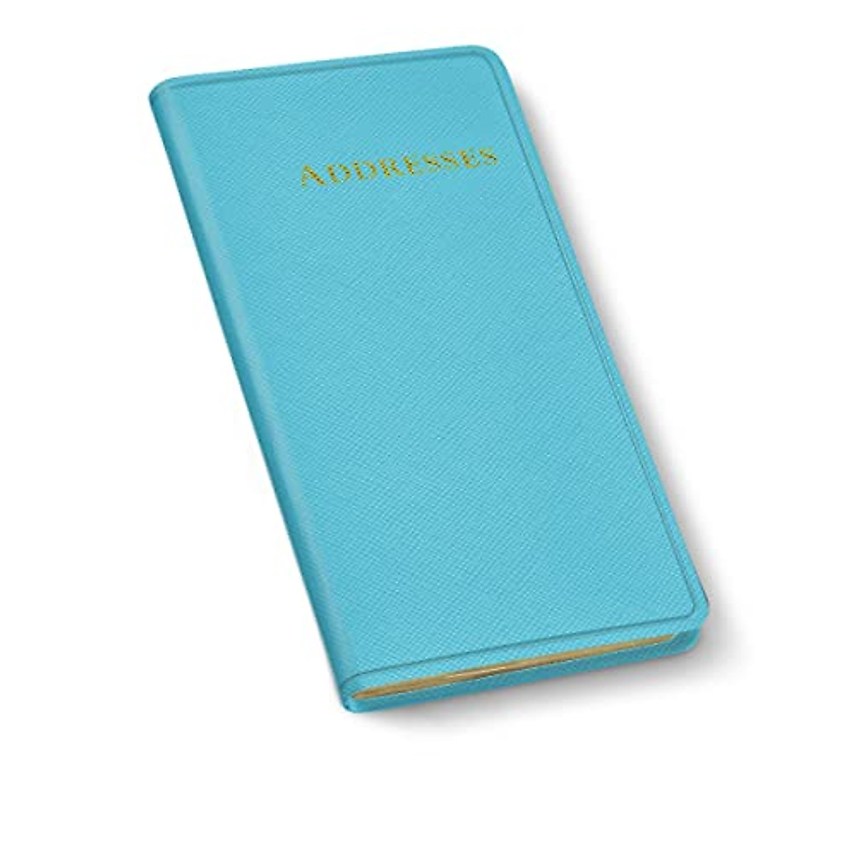 Gallery Leather Small Address Book with Alphabetical Tabs up to 403 Records, Leather Notebook Hardcover, Telephone and Address Books - 6 x 3.25 ", Key West Turquoise