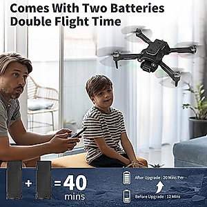 GPS Drone with Camera for Adults, Drones with Altitude Hold, Circle Fly, Waypoint Fly, Foldable RC Quadcopter Toys Gifts for Kids