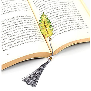 Tueascallk Metal Leaf Tassel Bookmarks - As The Best Gift