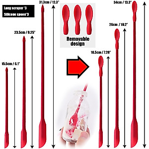 7 pcs Canning Kit, CNYMANY 2 Canning Bubble Popper Remover, 1 Canning Magnetic Lid Lifter, 1 Mini Silicone Funnel, 3 Silicone Mini Spatula for Jar Cosmetic Bottle, for Kitchen Baking Cooking Mixing