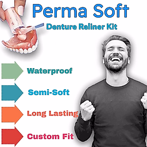 Perma Soft Denture Reliner Kit - Relines 2 Denture Plates