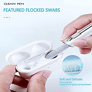 3 in 1 Headphone Cleaning Pen - Multifunctional Pen Cleaner, Retractable Earphone Cleaner for Smartphones, Cameras, Hearing Aids, Keyboards, Tablets