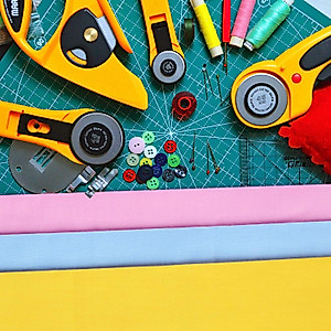 10 Pieces 20 x 20 Inch Candy Solid Fabric Square Patchwork Fabrics DIY Quilting Fabric Bundles for DIY Sewing Crafting Handmade Craft Supplies