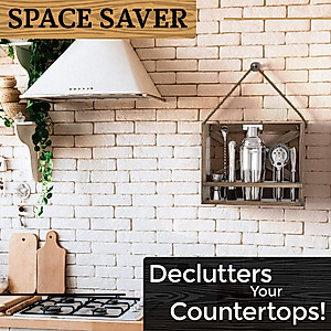 Highball & Chaser Hanging Bartender Kit Shaker Set 25oz Cocktail Shaker Set and Bar Set for Home Bars, Mixology Bartender Kit and Drink Making. Barware for Entertaining, Bar Supplies (Silver)