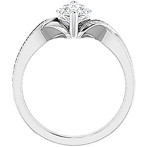 Moissanite World Antique Handmade Marquise Cut 2.00CT Moissanite Engagement Ring/Moissanite Wedding Ring/Moissanite Bridal Ring Set 925 Sterling Silver (8)